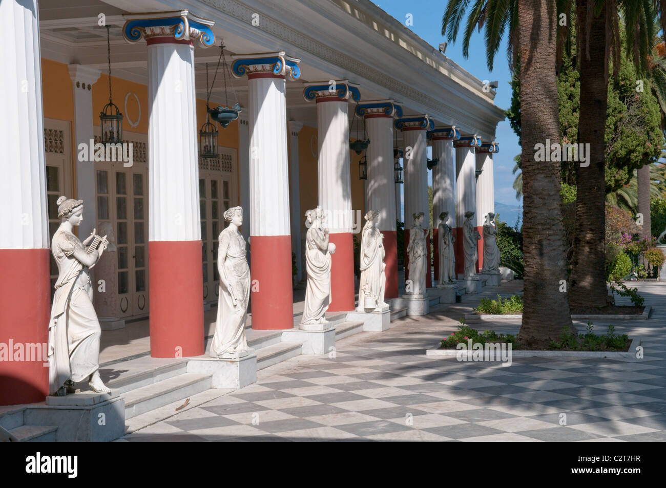 Corfu, Greece. October. The Achilleio or The Achillion Palace. The ...