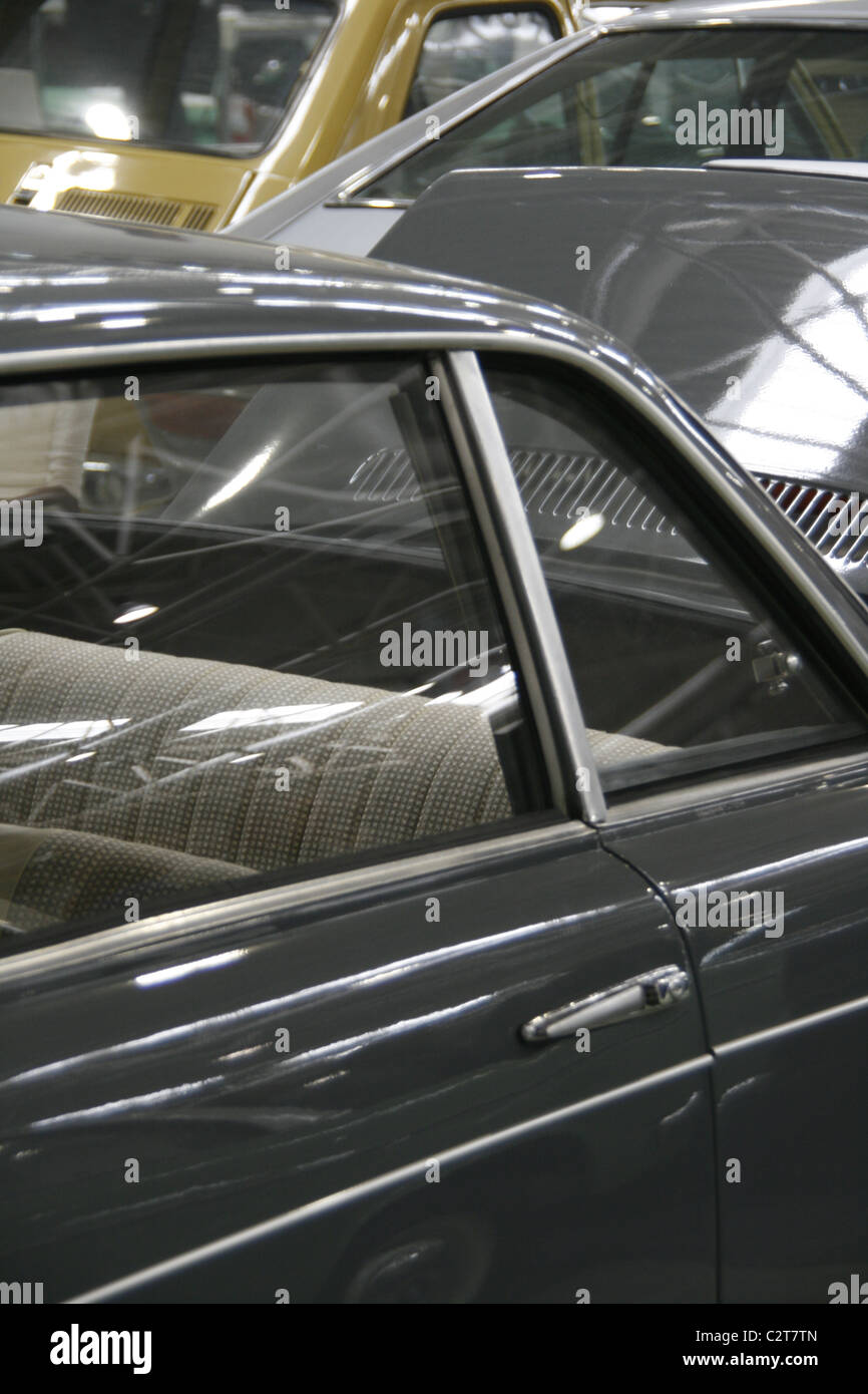 vintage grey gray car at motor show Stock Photo - Alamy