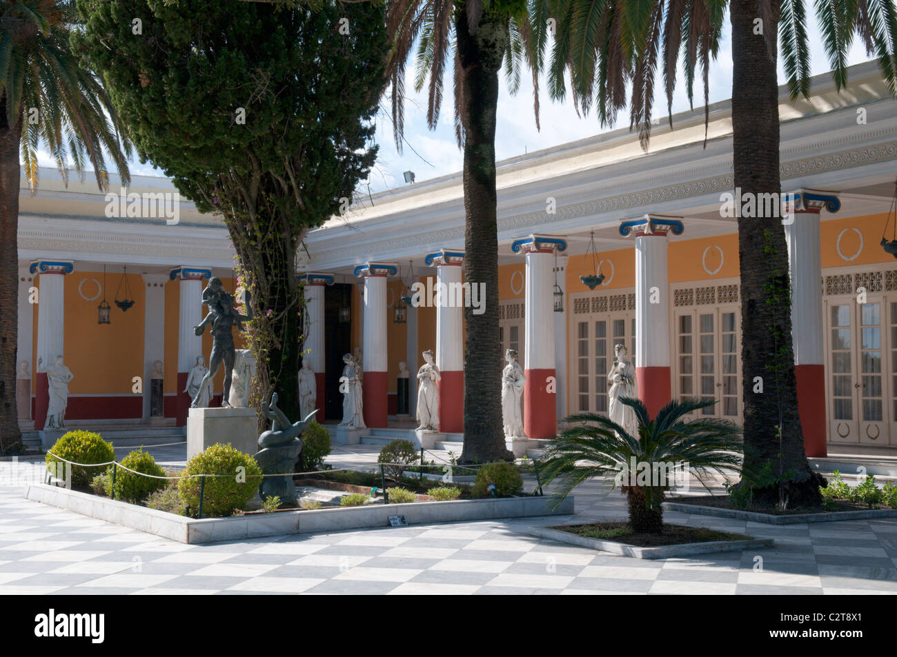 Corfu, Greece. October. The Achilleio or The Achillion Palace. The ...