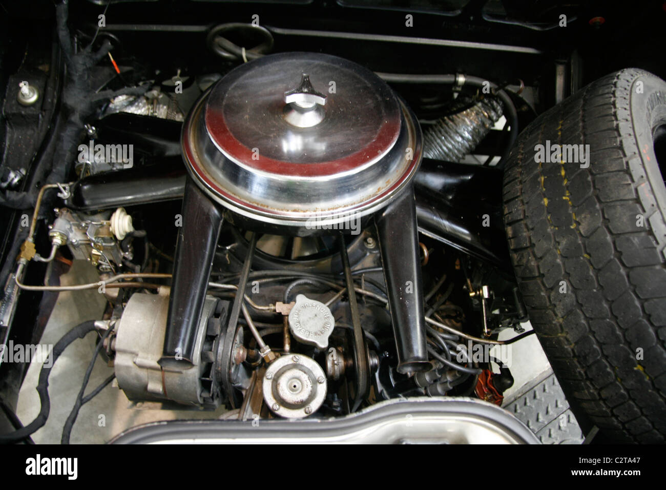old vintage car engine at motor show Stock Photo - Alamy