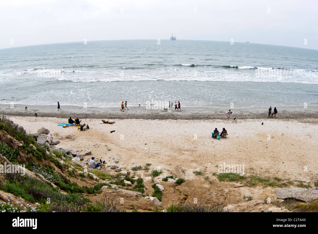 Huntington Beach, California, on a cloudy spring day Stock Photo - Alamy