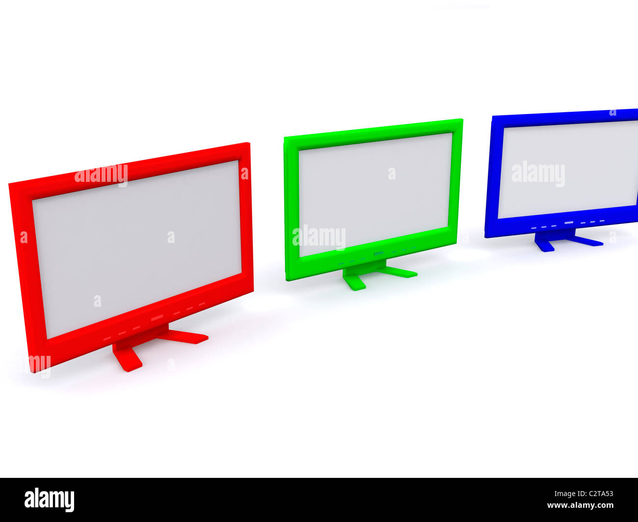 RGB LCD monitor. technology office. 3D Stock Photo - Alamy