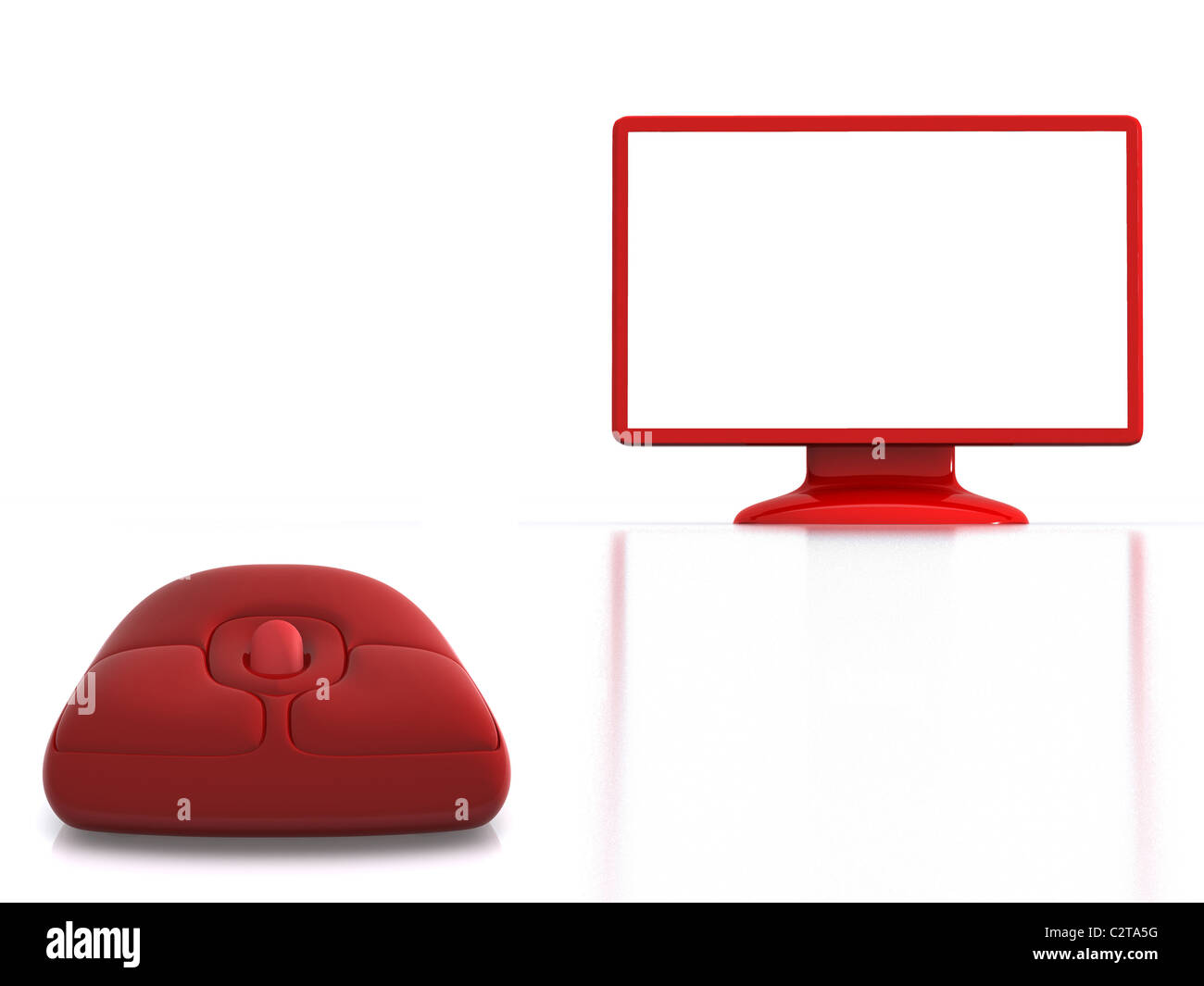 LCD monitor with mouse. 3D Stock Photo - Alamy