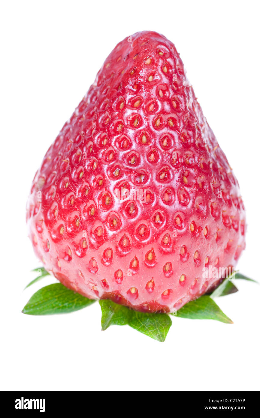 One strawberry, isolated on white Stock Photo - Alamy