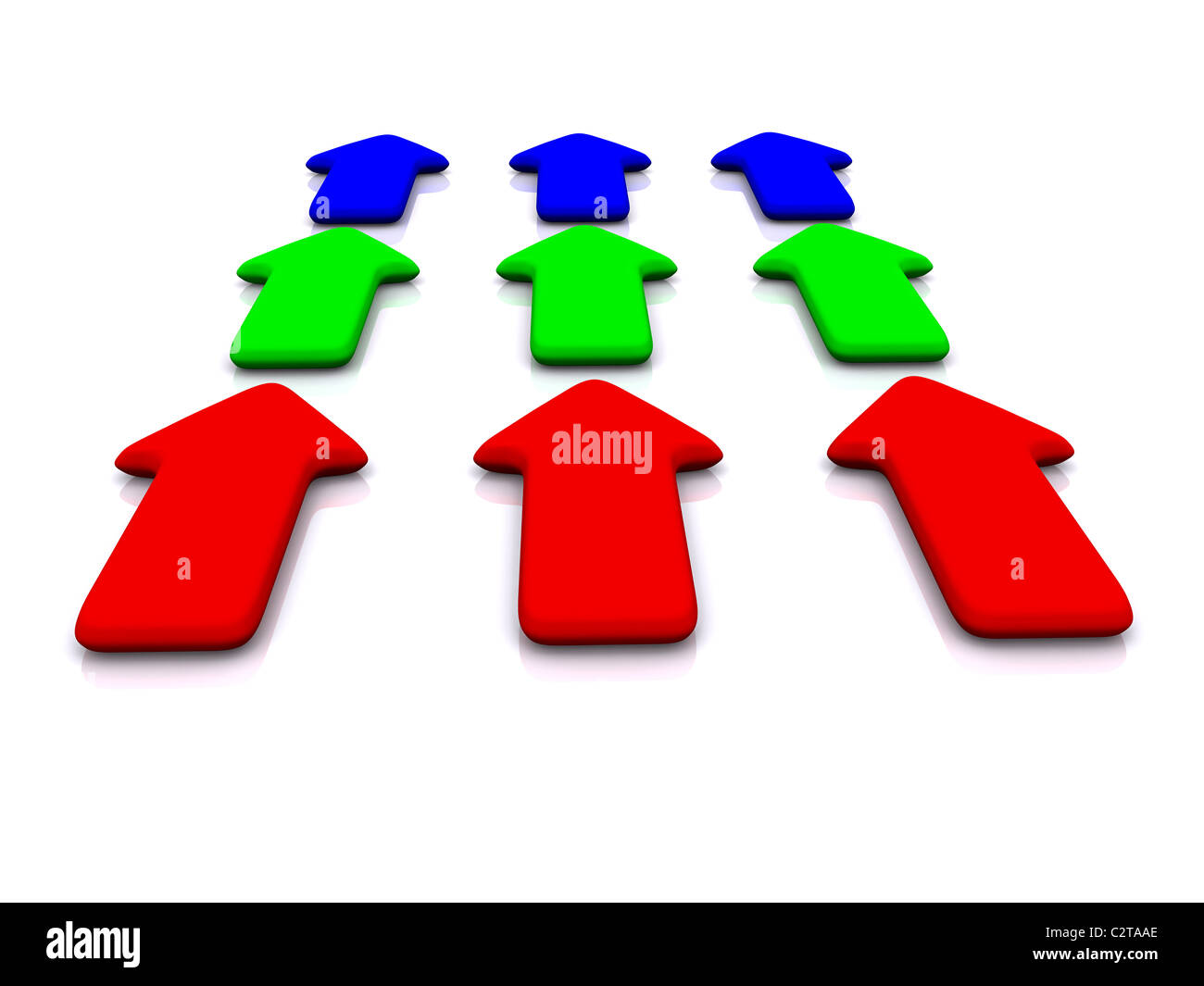 RGB pointer on white. 3d Stock Photo - Alamy