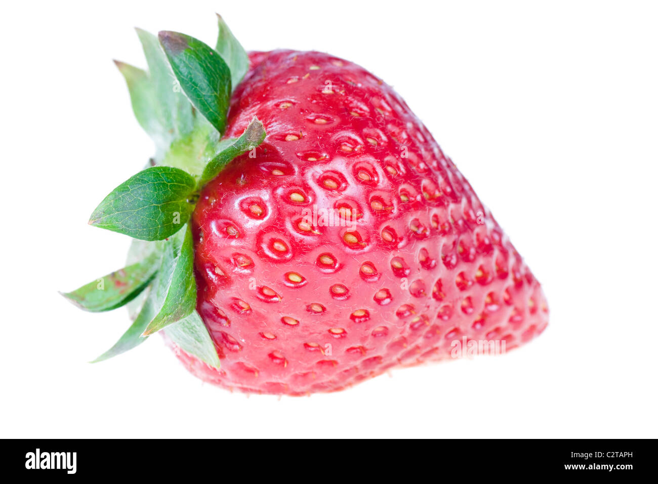 One strawberry, isolated on white Stock Photo - Alamy