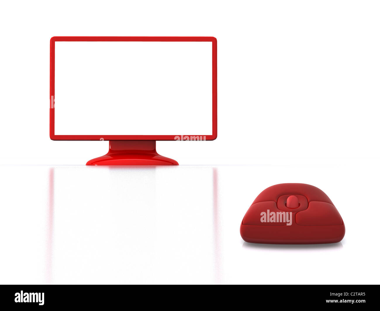 LCD monitor with mouse. 3D Stock Photo - Alamy