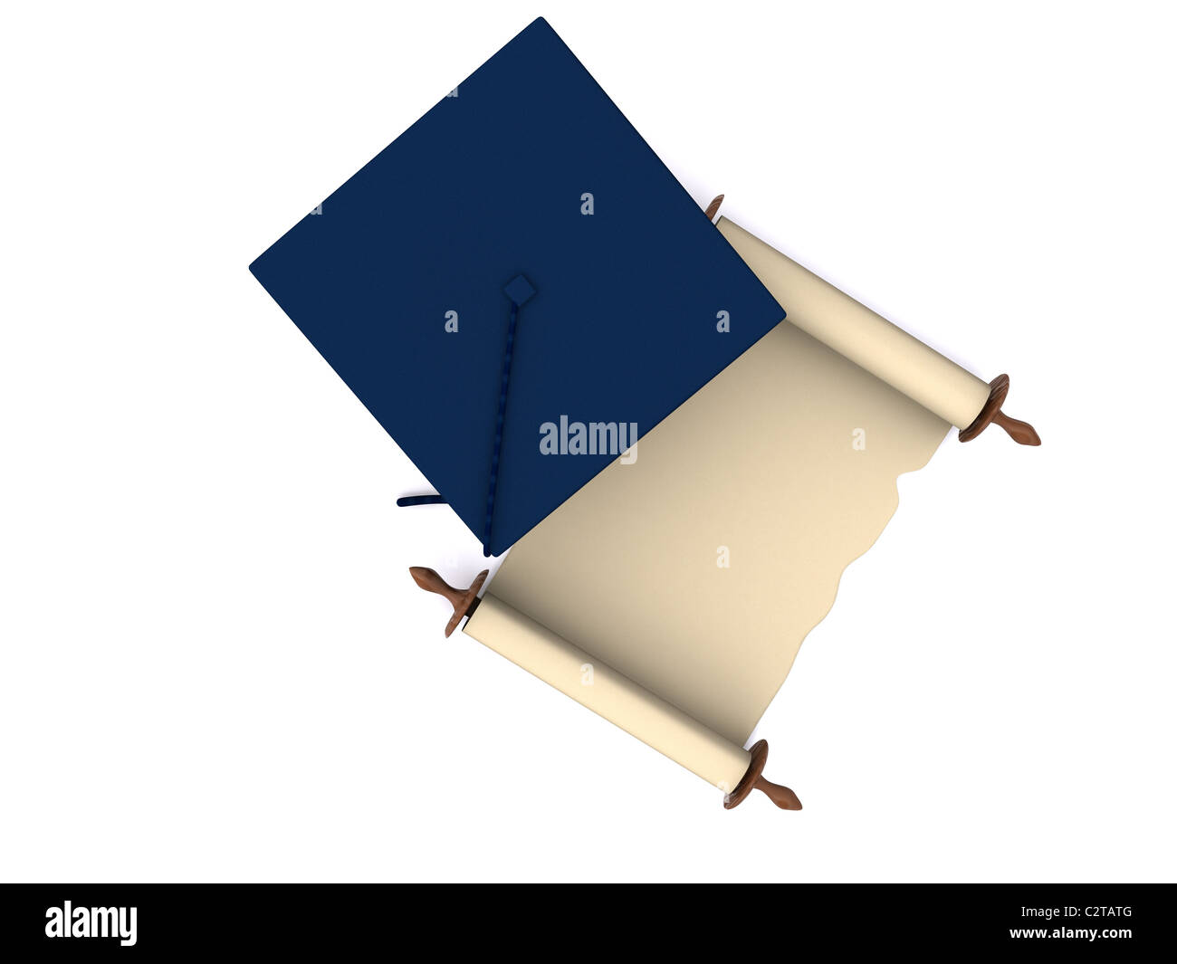 graduation objects on white. 3d Stock Photo - Alamy