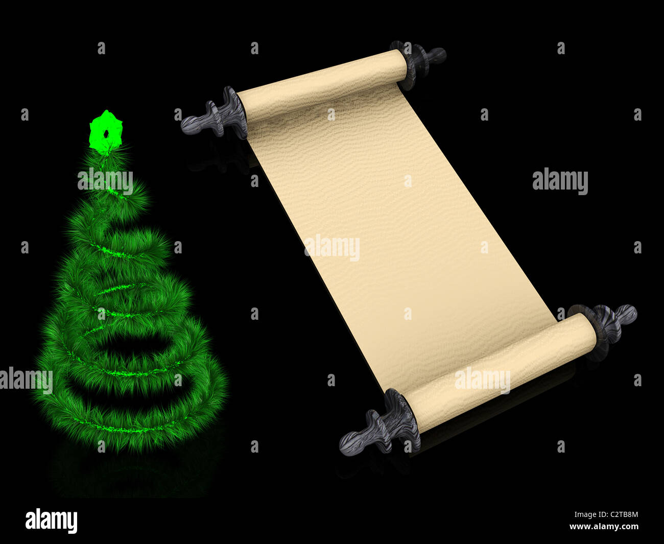 celebration old rolled letter. 3d Stock Photo - Alamy