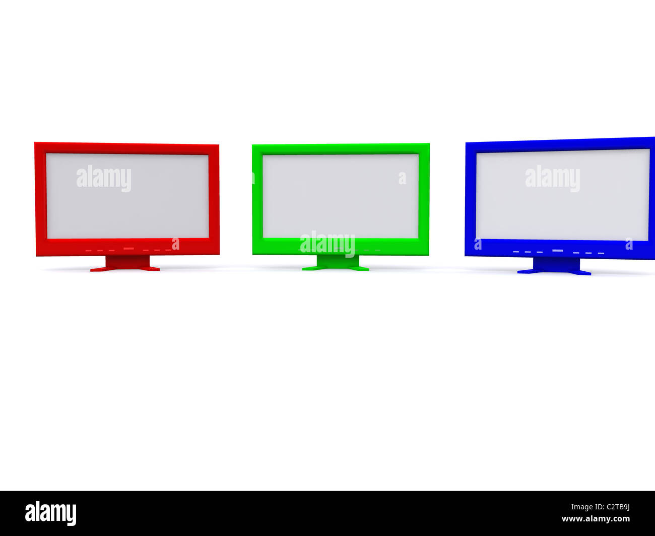 RGB LCD monitor. technology office. 3D Stock Photo - Alamy