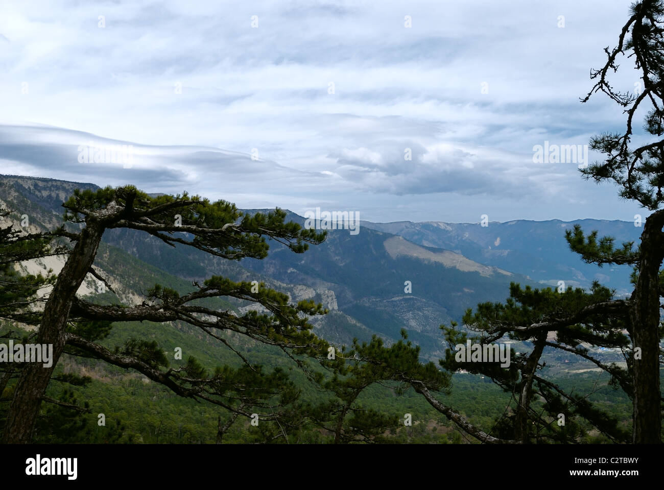 rocky nature overcast. spring landscape Stock Photo - Alamy