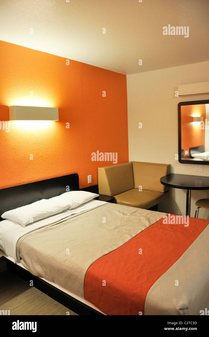 Motel 6 guest room, USA Stock Photo - Alamy
