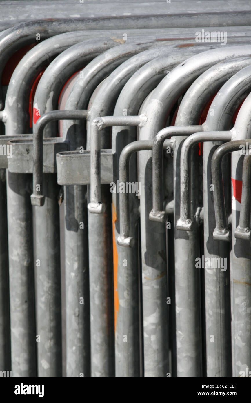 Crowd control metal barriers hi-res stock photography and images - Alamy