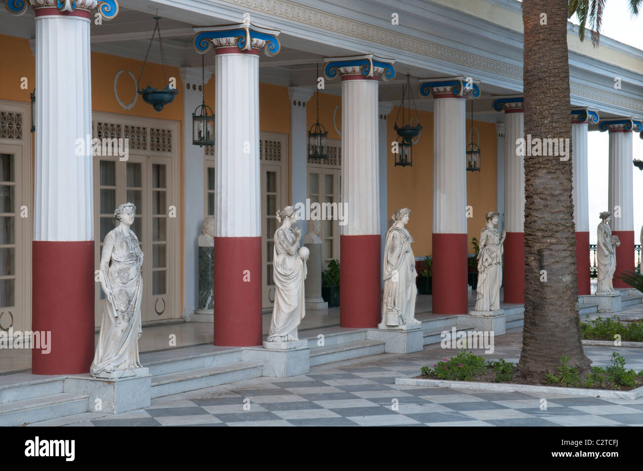 Corfu, Greece. October. The Achilleio or The Achillion Palace. The ...