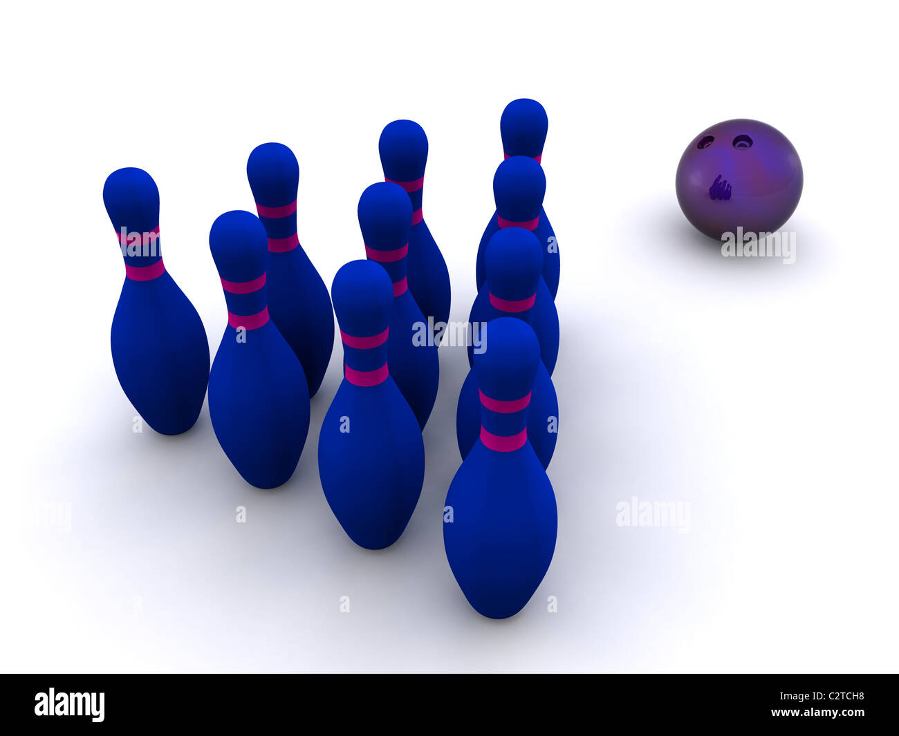Blue bowling pins hi-res stock photography and images - Alamy