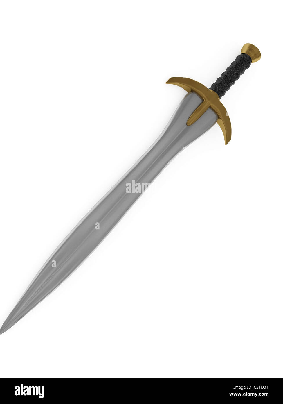 chrome sword. 3d Stock Photo - Alamy