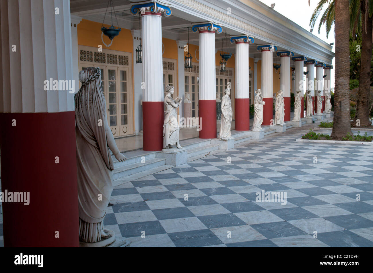 Corfu, Greece. October. The Achilleio or The Achillion Palace. The ...