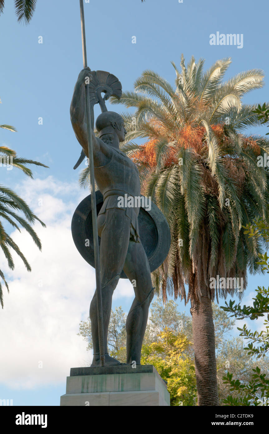 Corfu, Greece. October. The Achilleio or The Achillion Palace. Statue ...