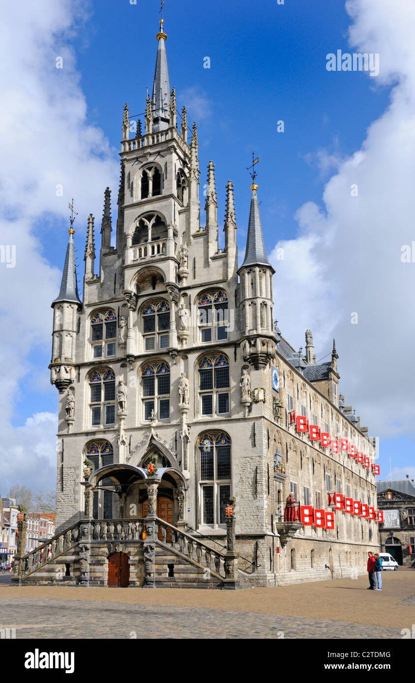 Gouda, Netherlands. Stadhuis (town hall - 1450 Stock Photo - Alamy
