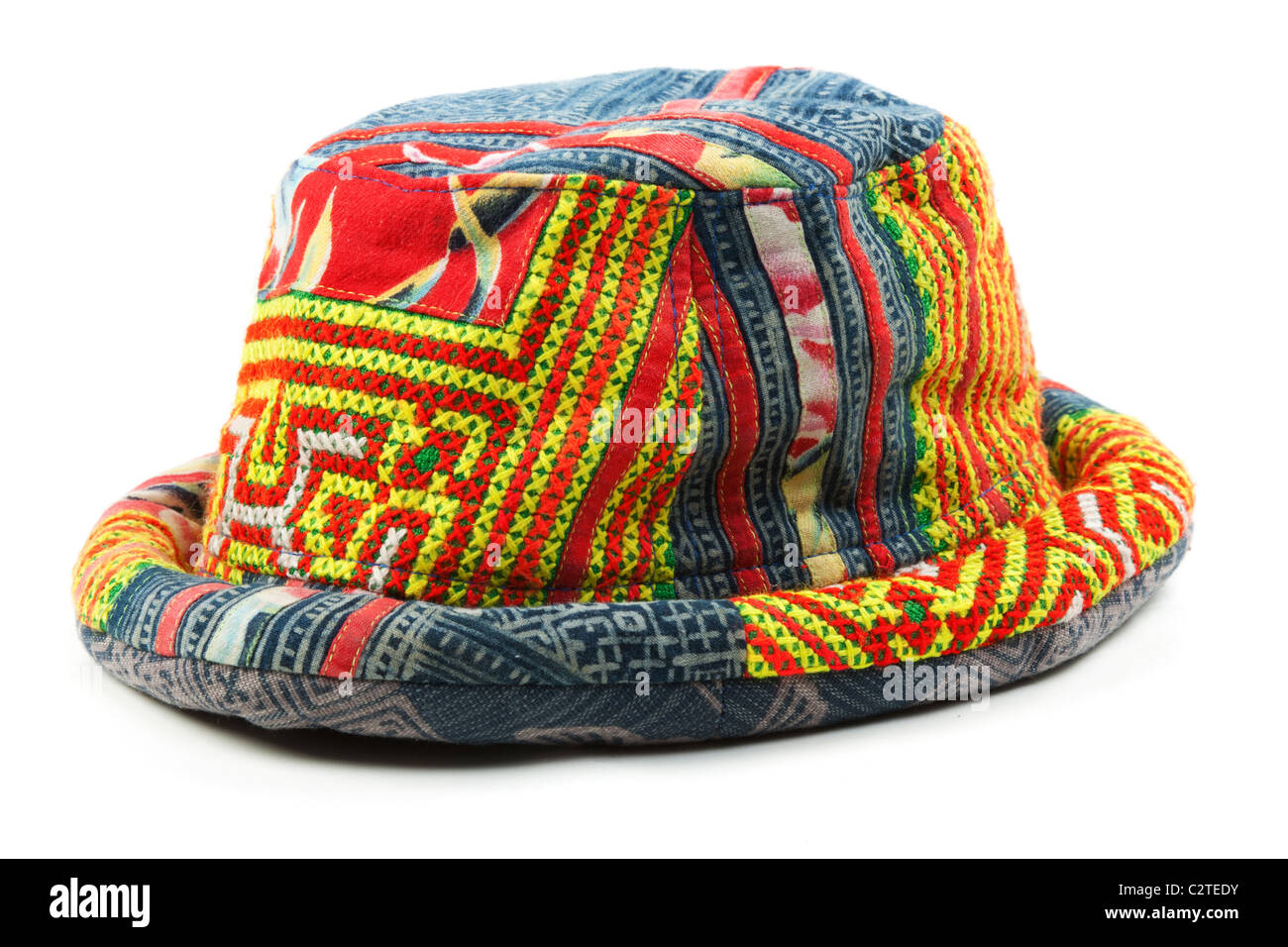 Thai colored hat isolated on white background Stock Photo - Alamy