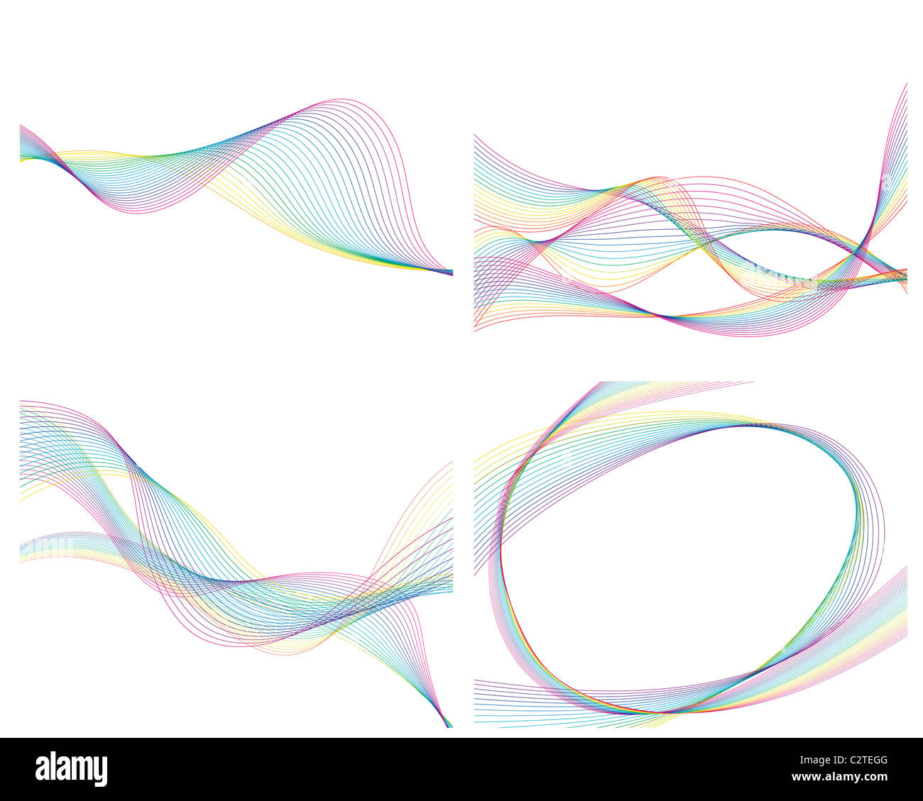 Set of colorful lines background for design use Stock Photo - Alamy