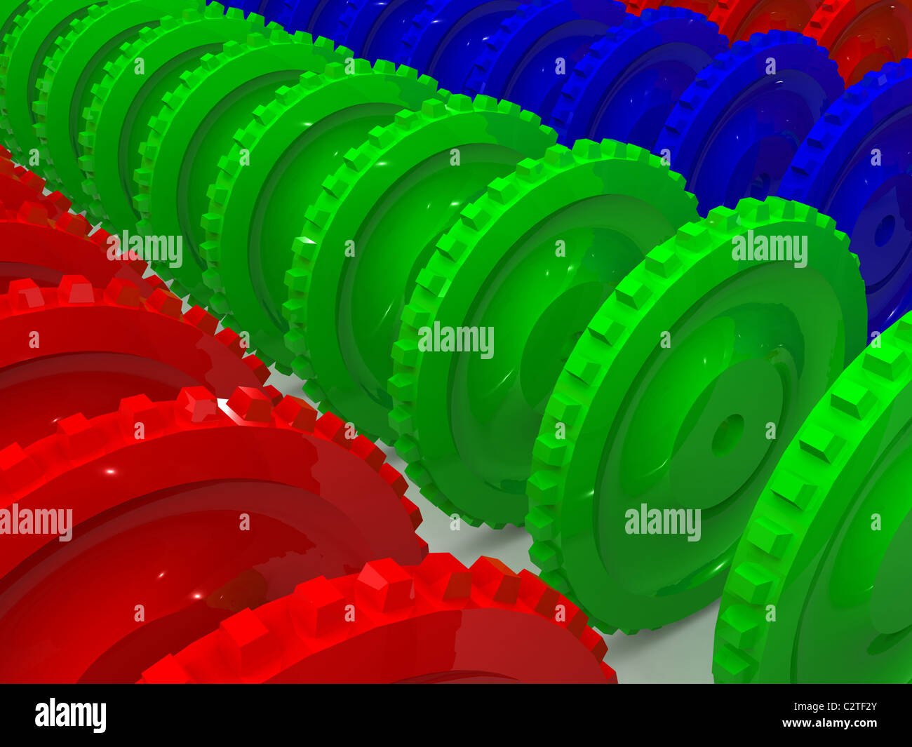 RGB gears. 3d Stock Photo - Alamy