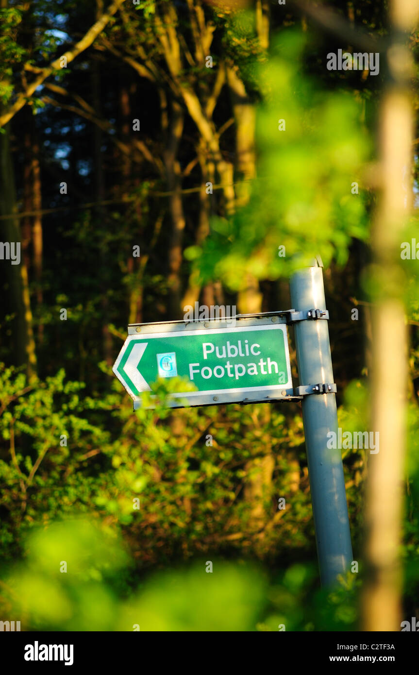 Public Footpath Sign Stock Photo - Alamy