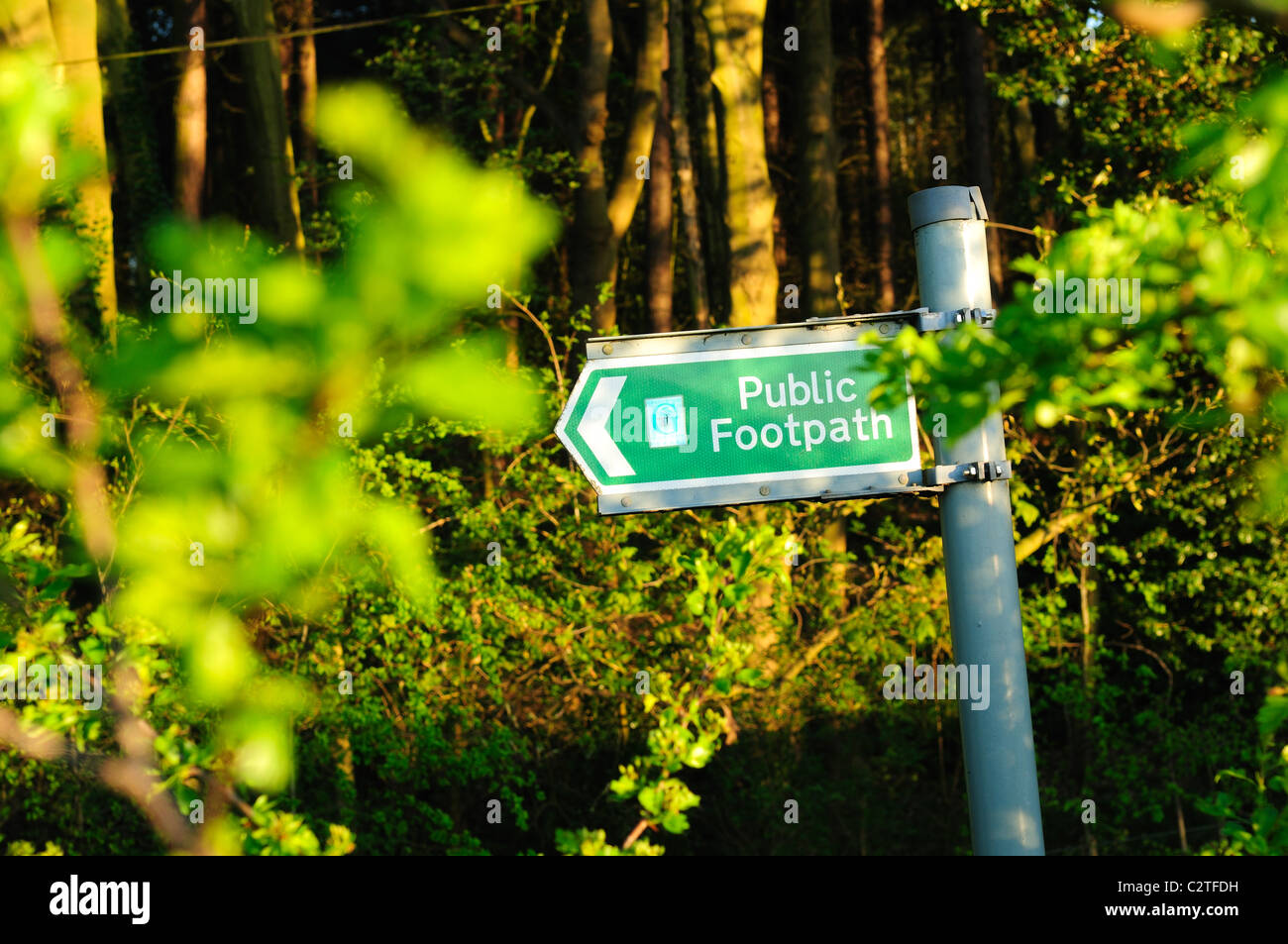Public Footpath Sign Stock Photo - Alamy