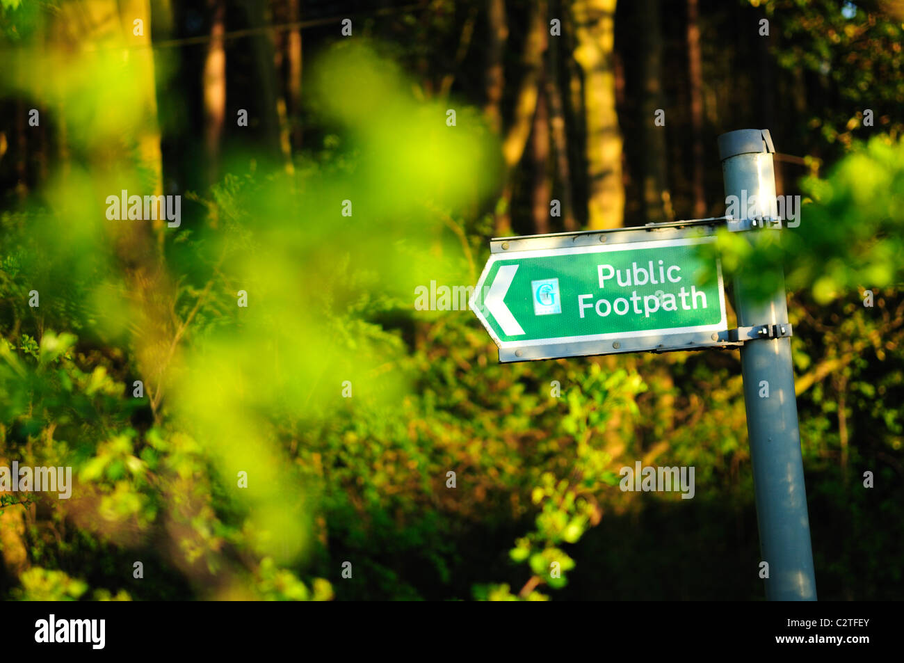 Public Footpath Sign Stock Photo - Alamy