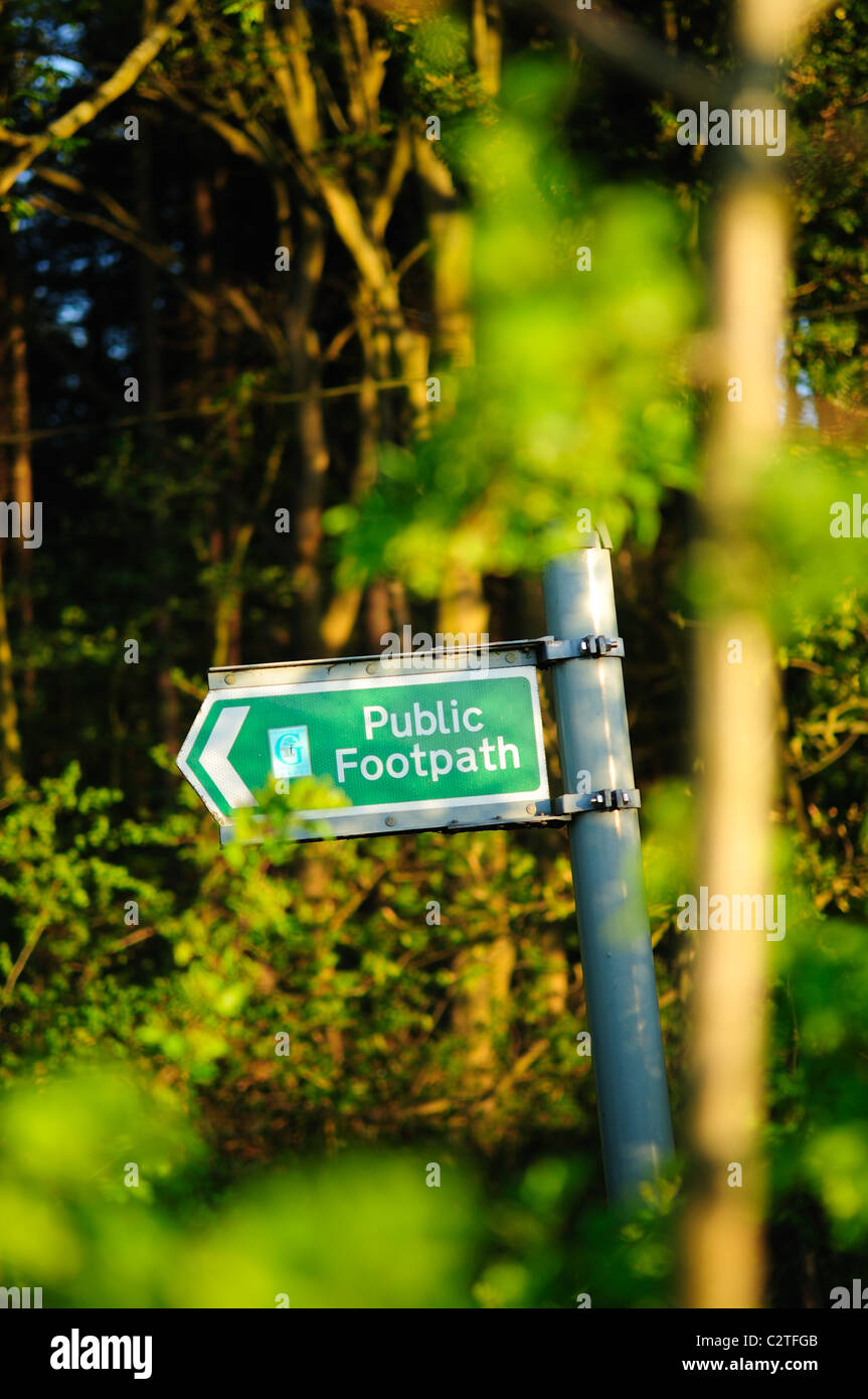 Public Footpath Sign Stock Photo - Alamy