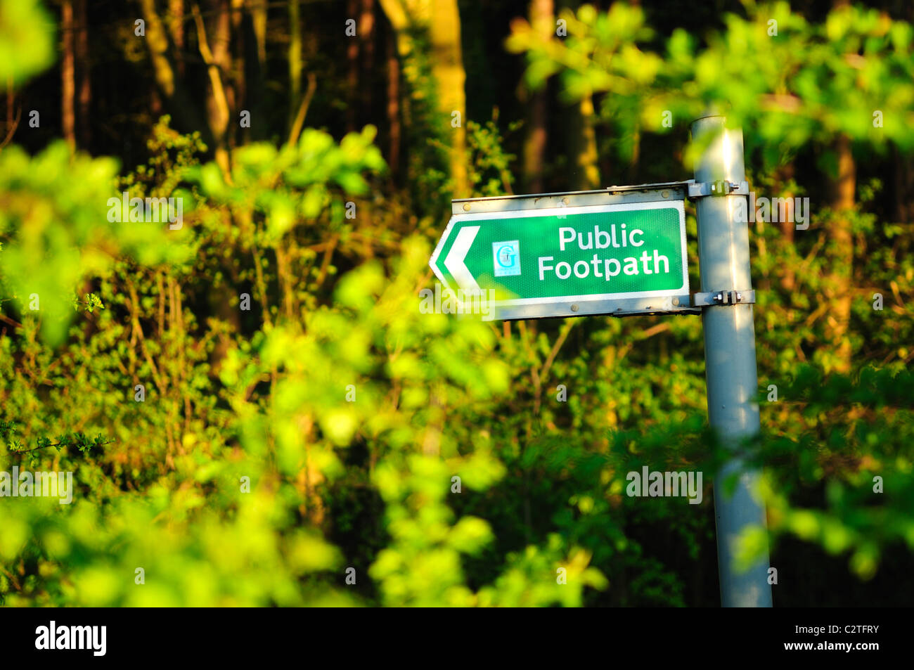 Public Footpath Sign Stock Photo - Alamy