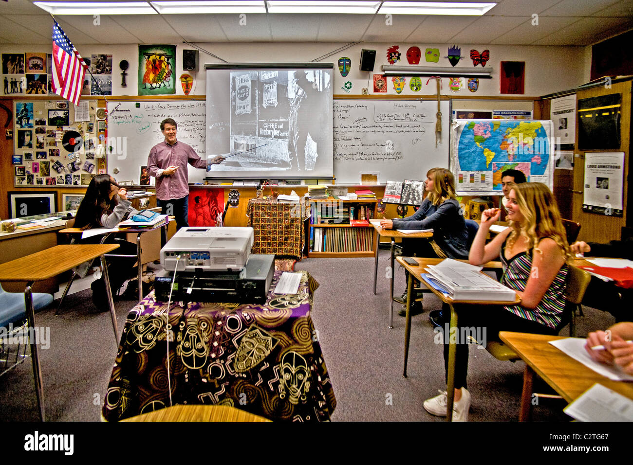 Lcd Projector In Classroom