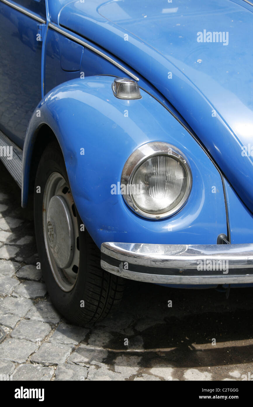 vintage blue vw volkswagen beetle car Stock Photo - Alamy