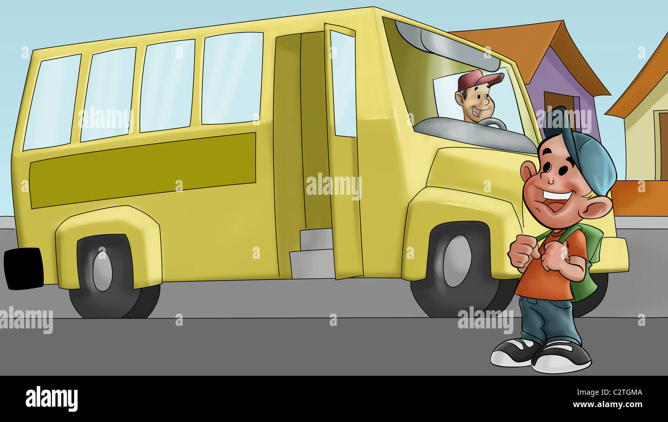 Boy Bus Stop High Resolution Stock Photography and Images - Alamy