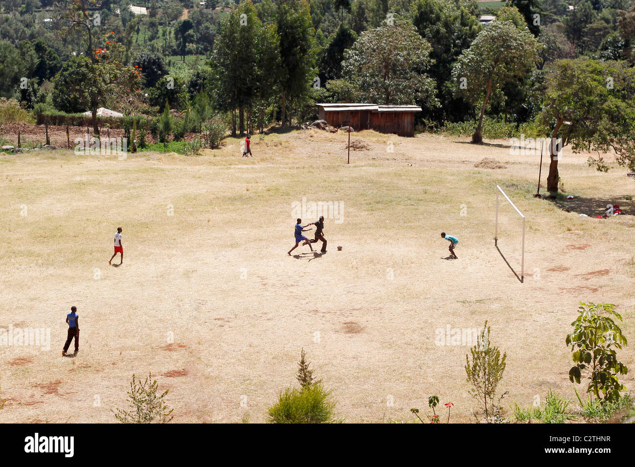 Children playing football in Kenya Stock Photo - Alamy