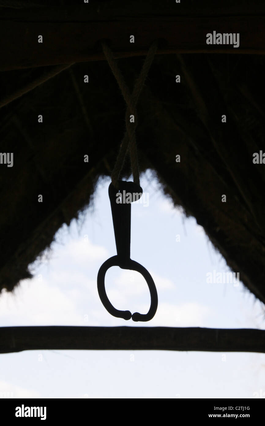 old traditional rural farm structure with straw roof Stock Photo - Alamy