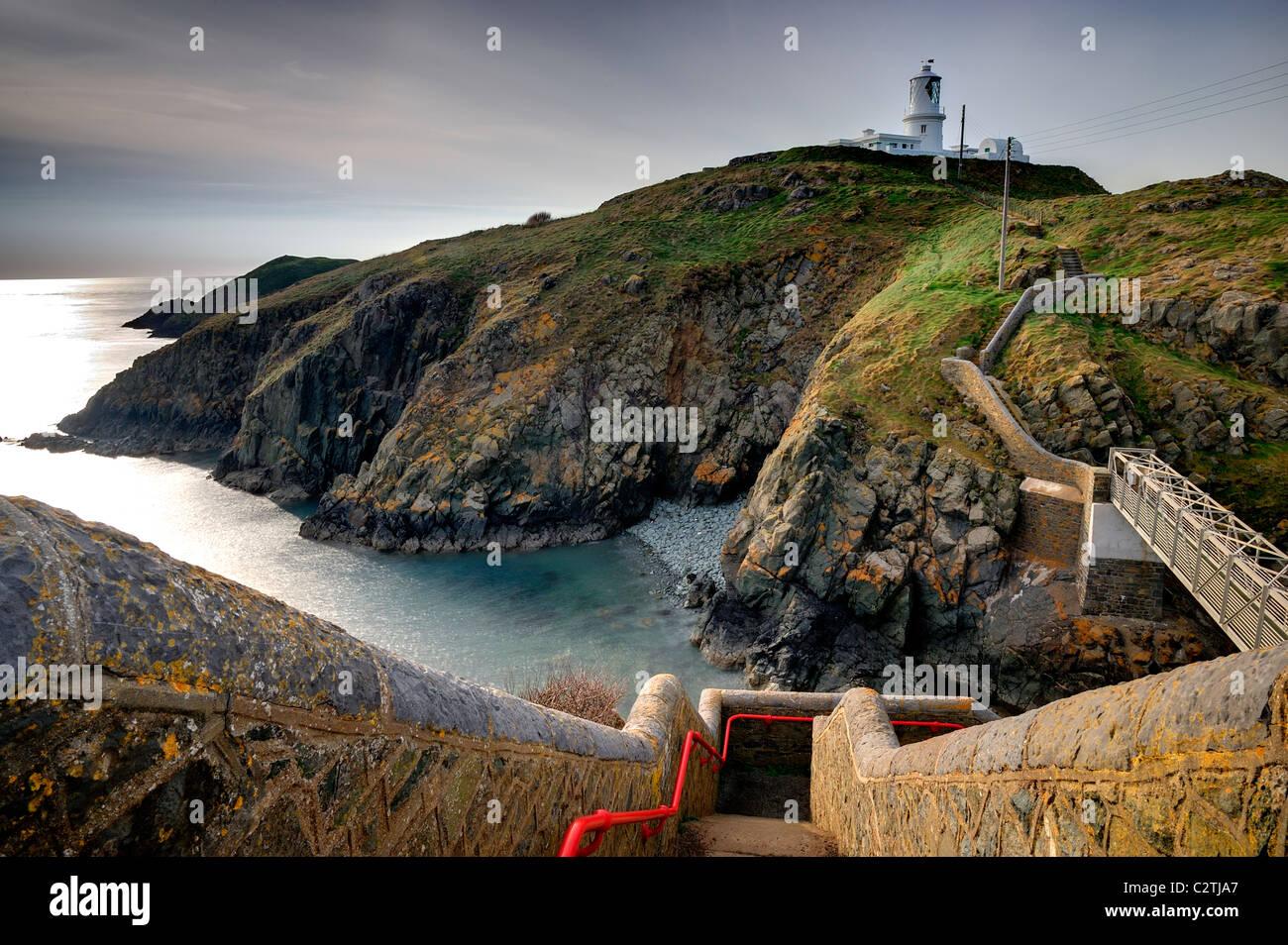 The lighthouse at Strumble Head Pembrokeshire Stock Photo - Alamy