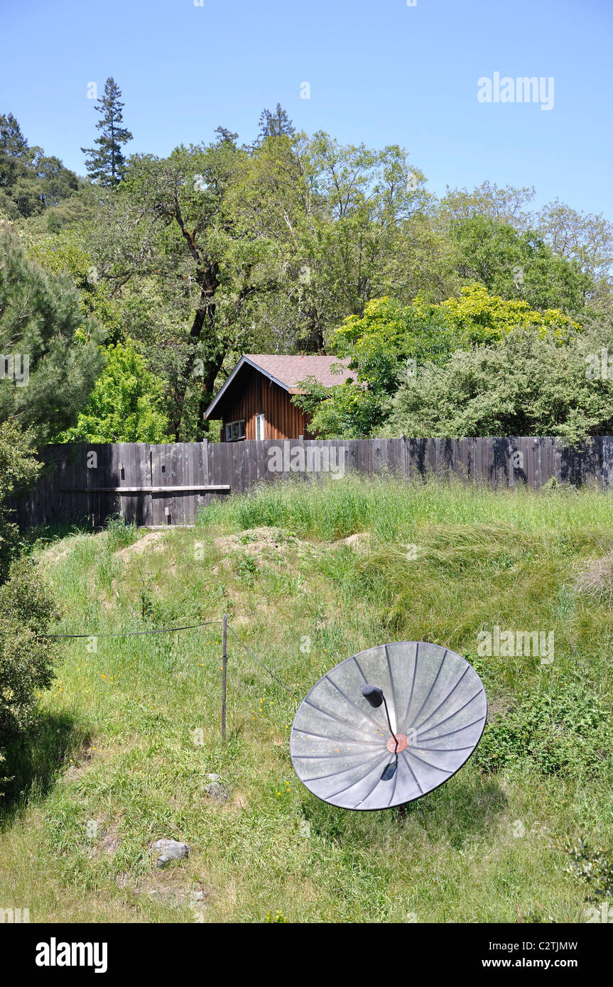 Satellite dish at house Stock Photo - Alamy