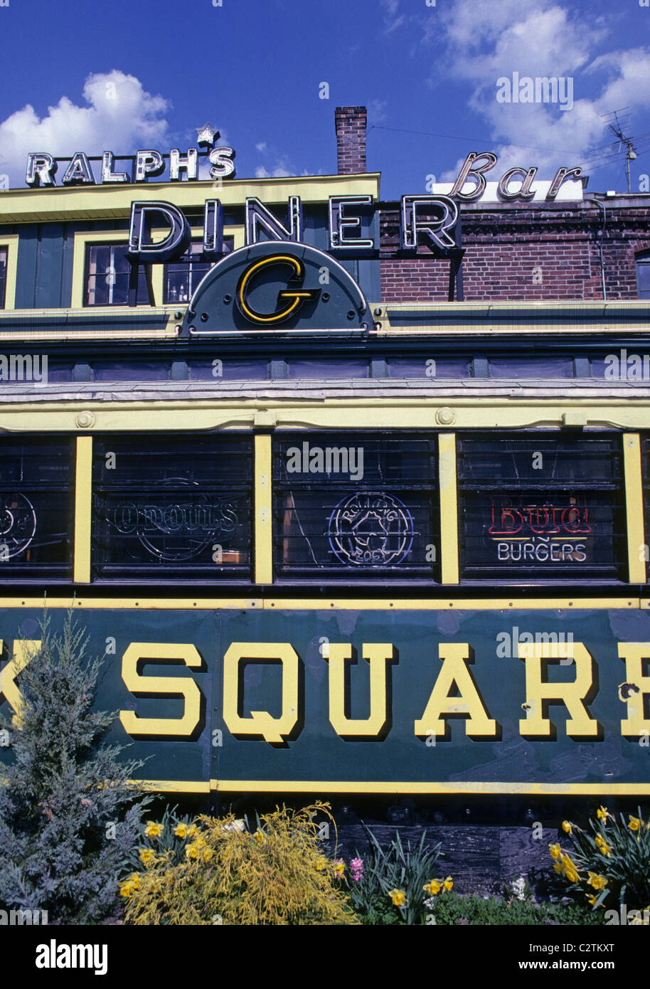 Ralph's Chadwick Square diner and bar in Worcester, Massachusetts Stock ...