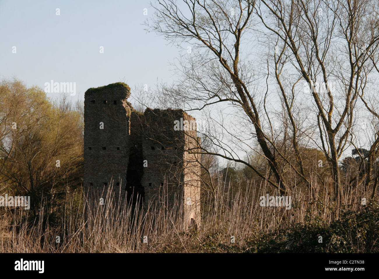 old tower in the caffarella park in rome italy Stock Photo - Alamy