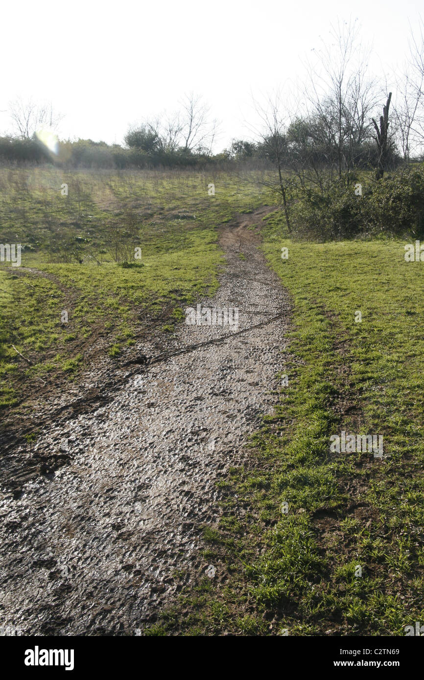 Tyre tracks crossing in mud hi-res stock photography and images - Alamy