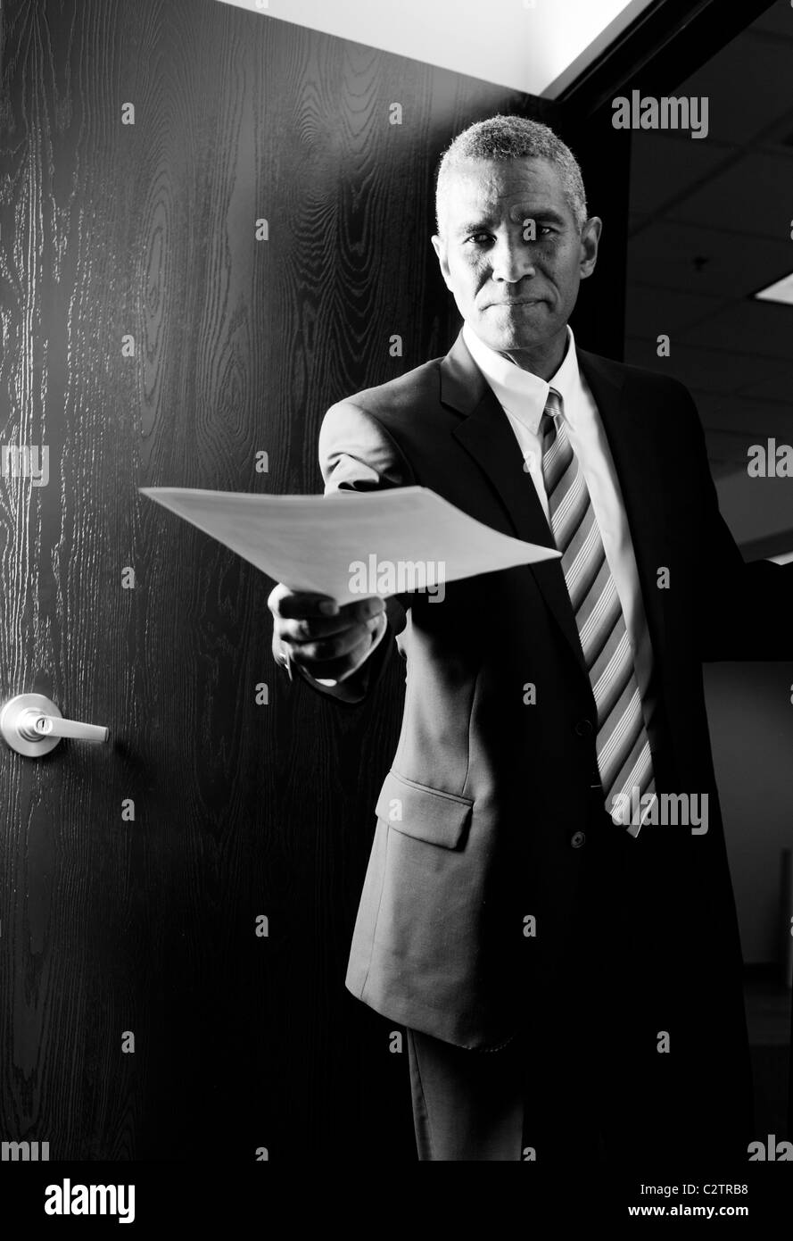 African american man standing indoors Black and White Stock Photos ...