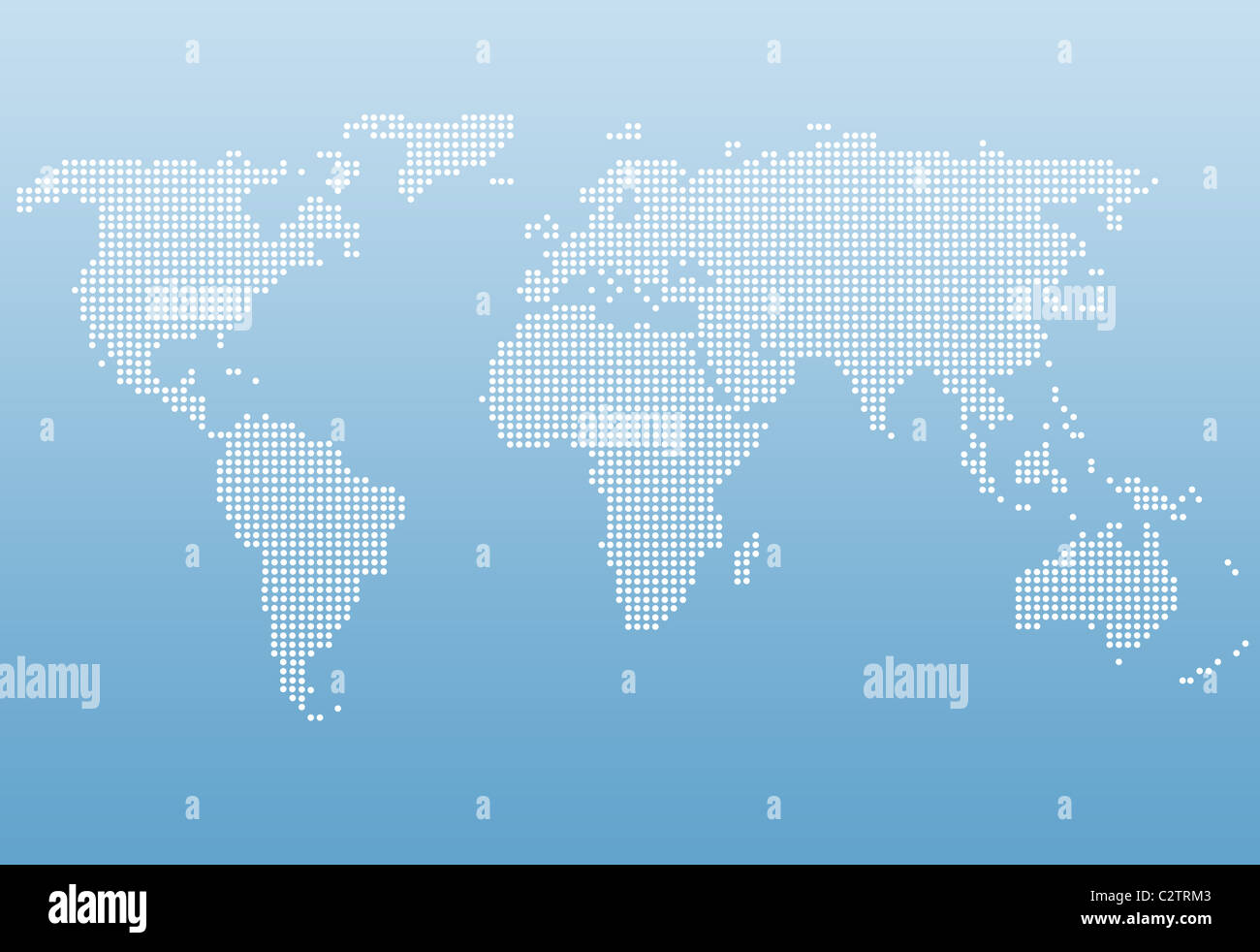 World map in blue background Stock Photo - Alamy