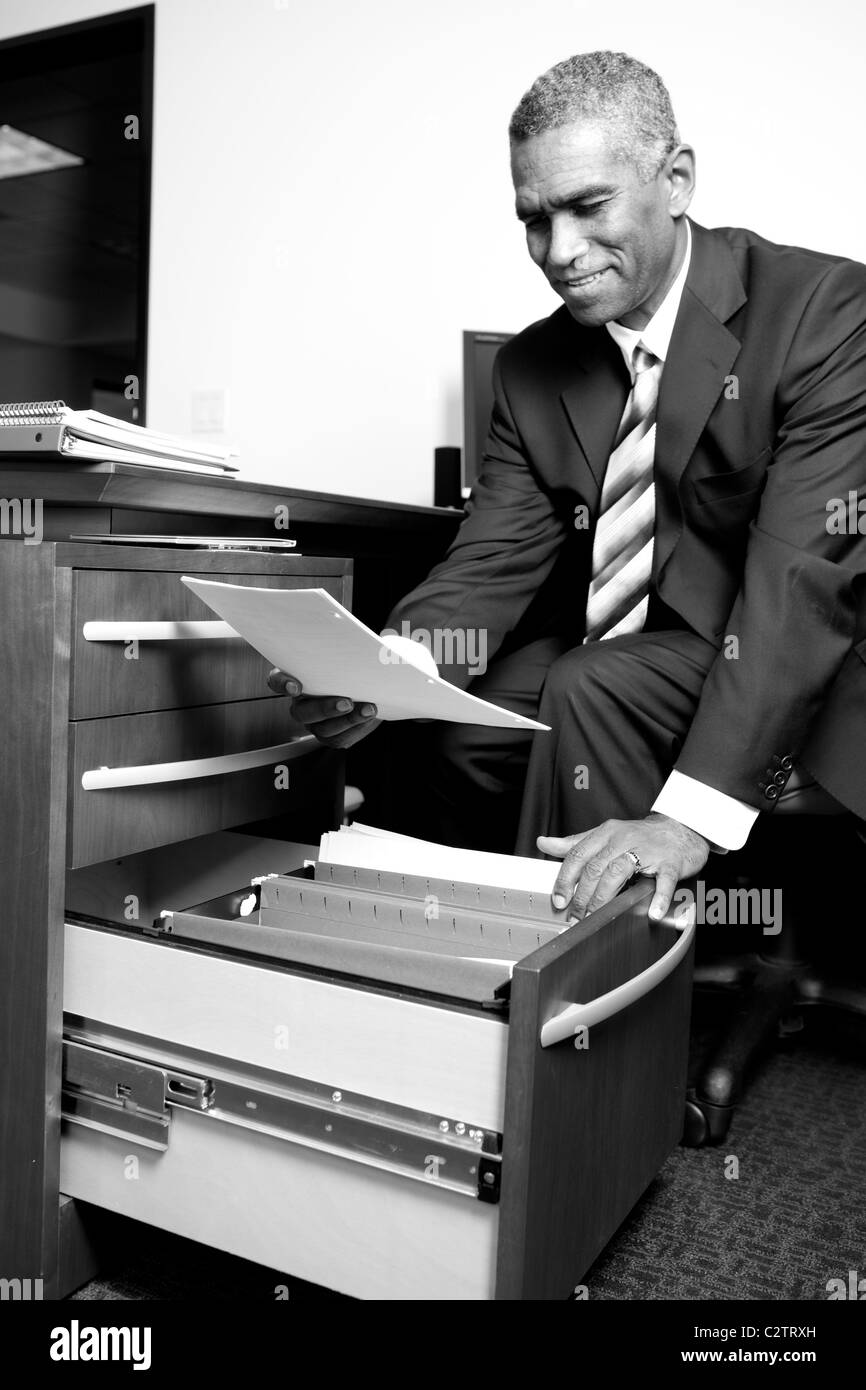 Paperwork desk Black and White Stock Photos & Images - Alamy