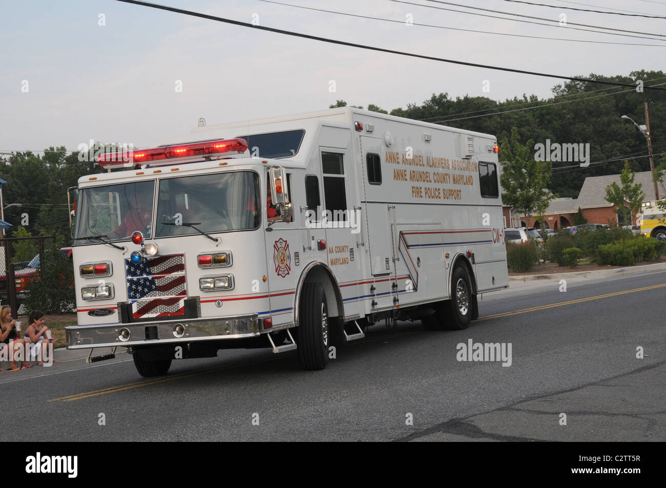 Fire Trucks Responding To Calls