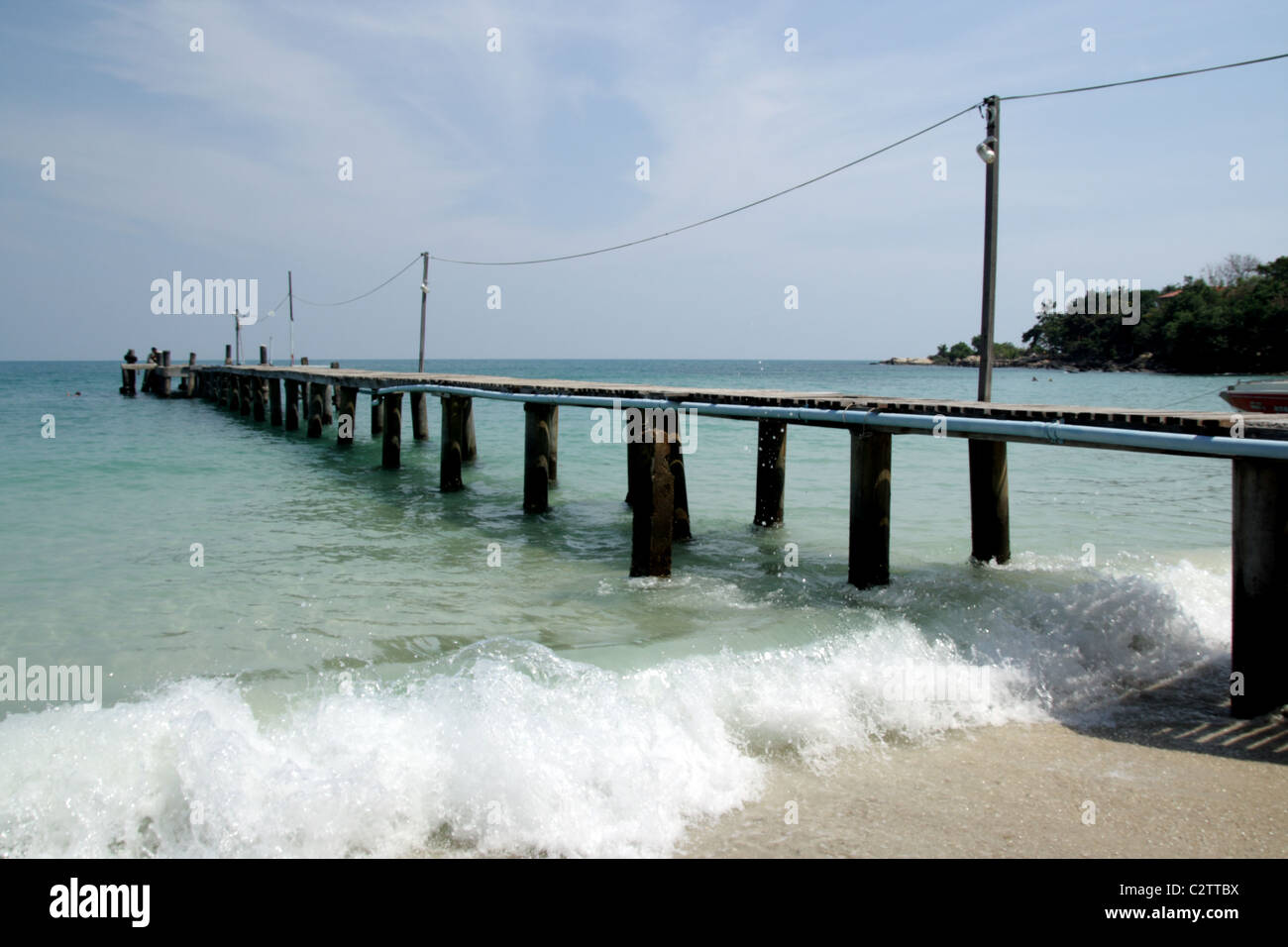 Wooden bridge at Samed island (Koh Samed) , Thailand Stock Photo - Alamy