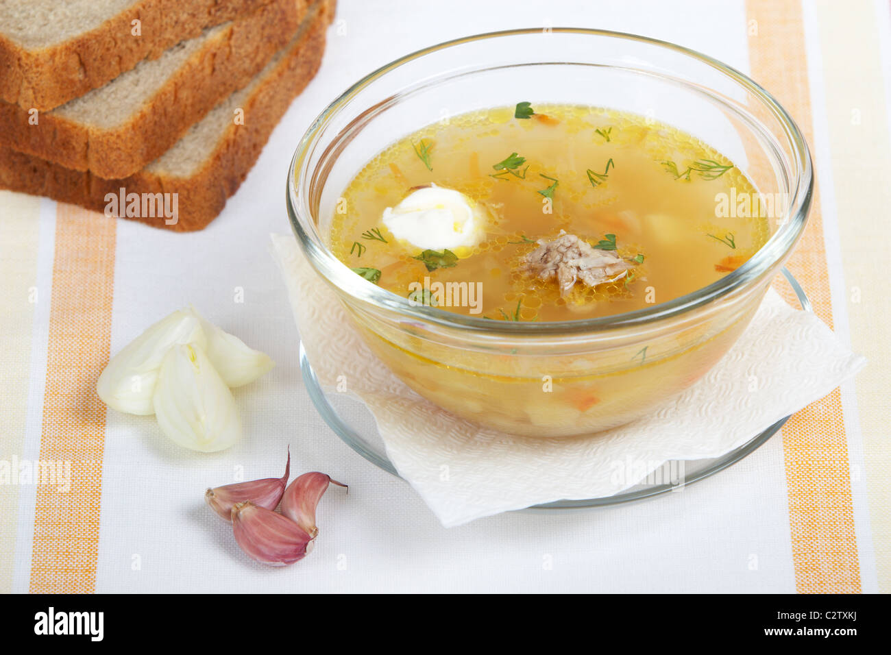 Soup shchi lunch hi-res stock photography and images - Alamy