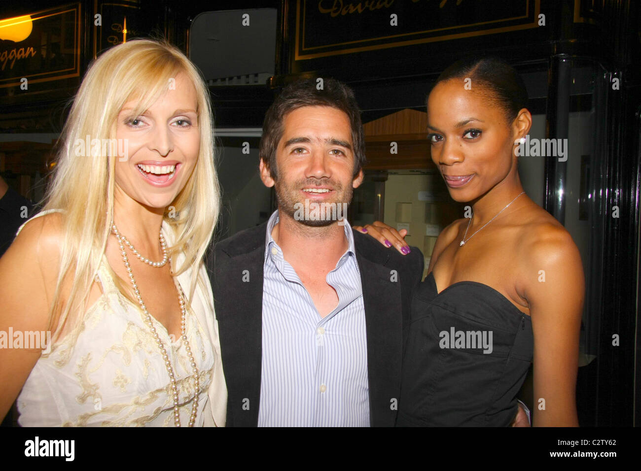 Anneka Svenska, Henry Brett and Natalie Nwagbo The Button Club Summer ...