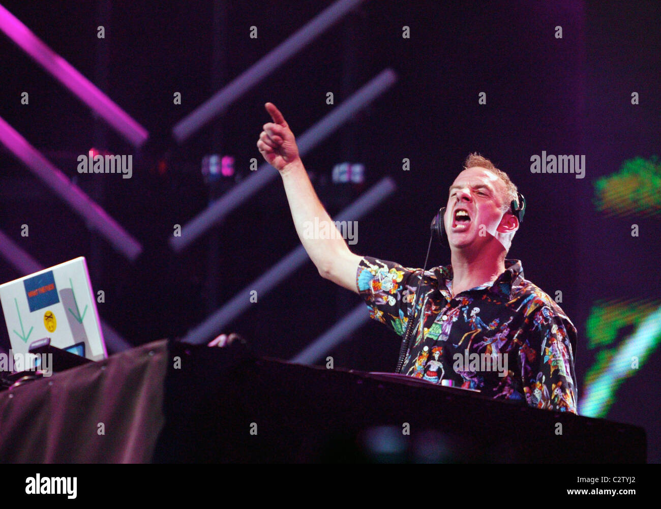 Fatboy Slim aka Norman Cook The O2 Wireless Festival 2008 held at Hyde ...