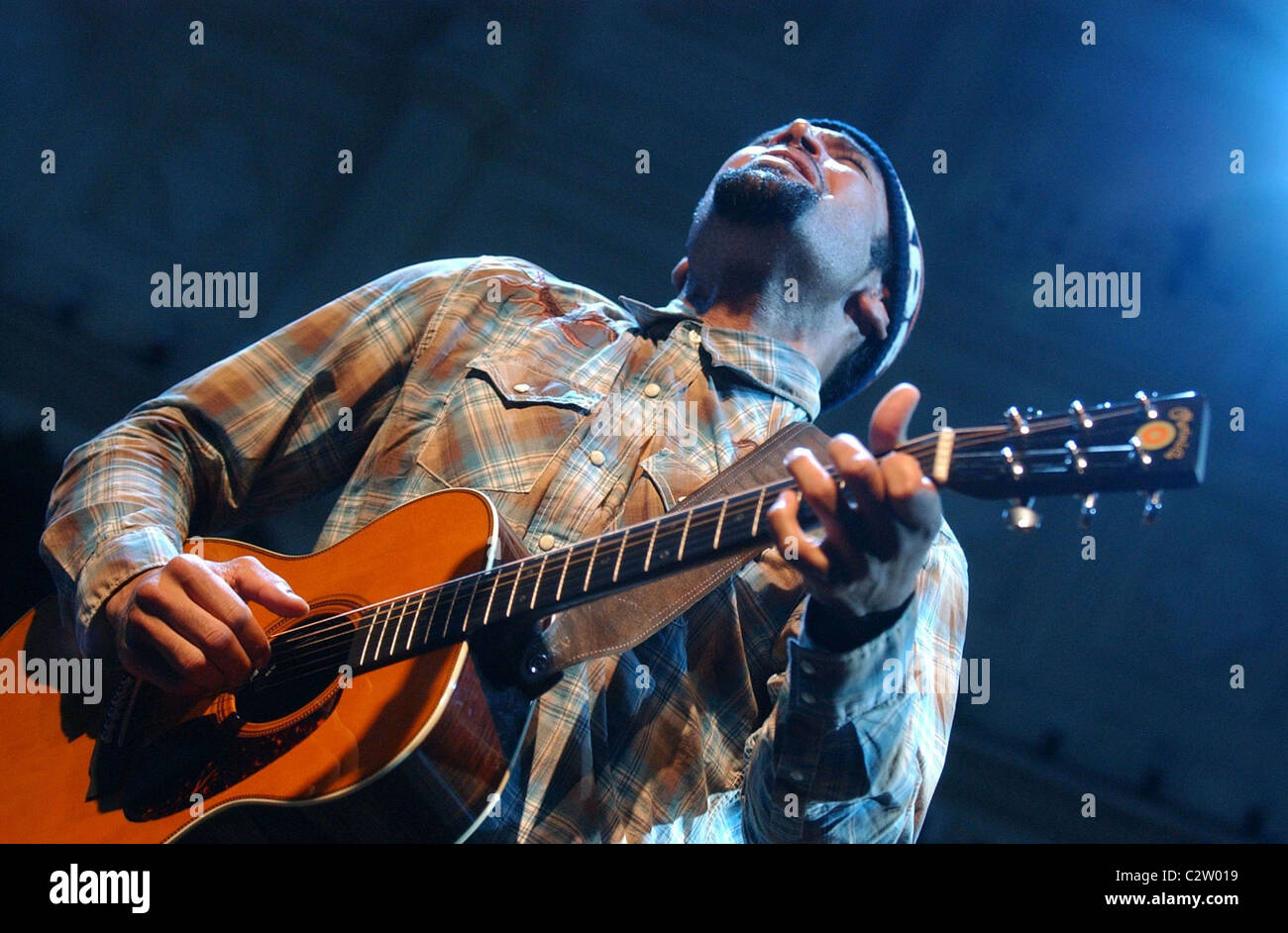 Ben Harper performing in concert at the Paradiso Amsterdam, Holland ...